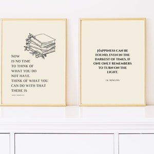 Gallery Wall Set of 9 Prints With Book Quotes, Book Prints, Book Art ...