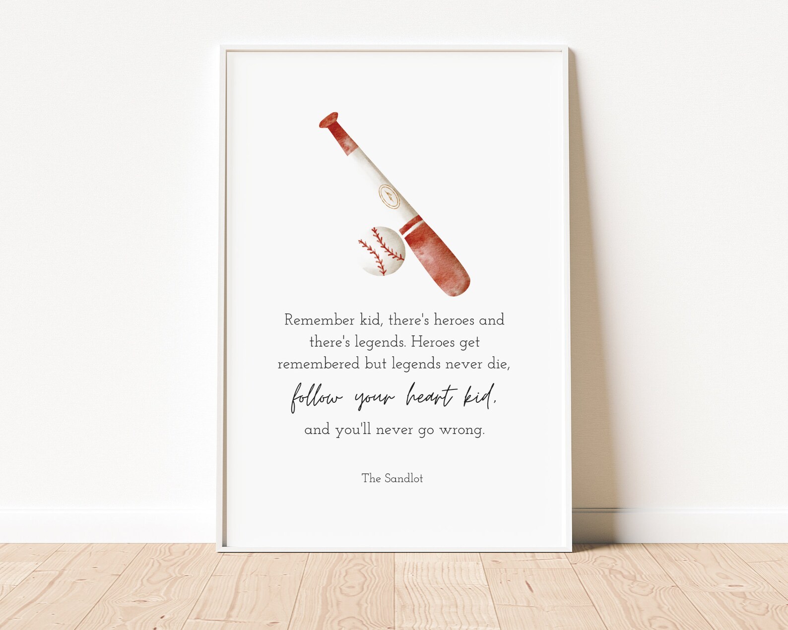 The Sandlot Quote. Nursery Quote Print. Boys Room Wall Art. Baseball ...