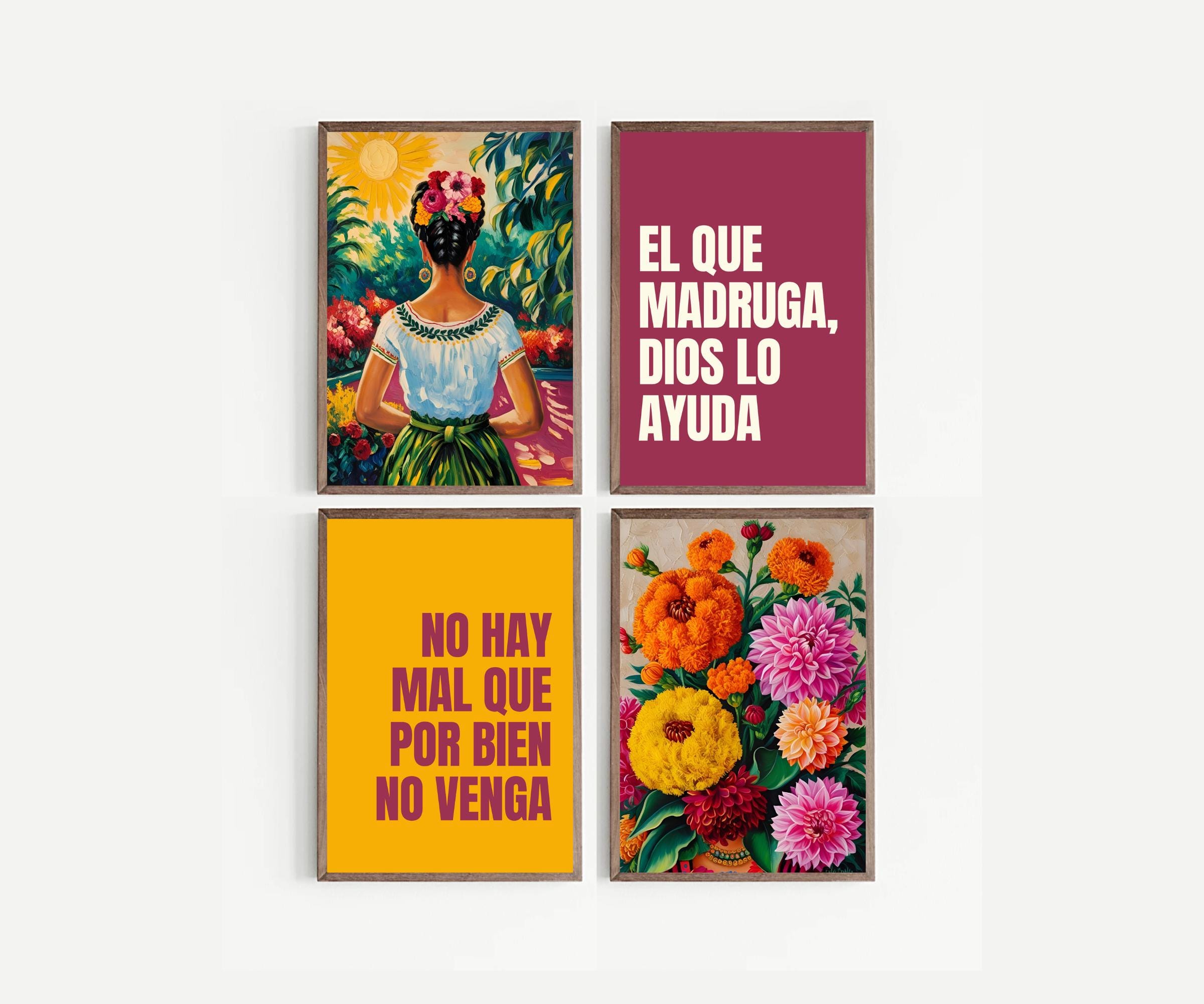 Mexican Proverbs Art Prints | Spanish Inspirational Quotes (digital ...