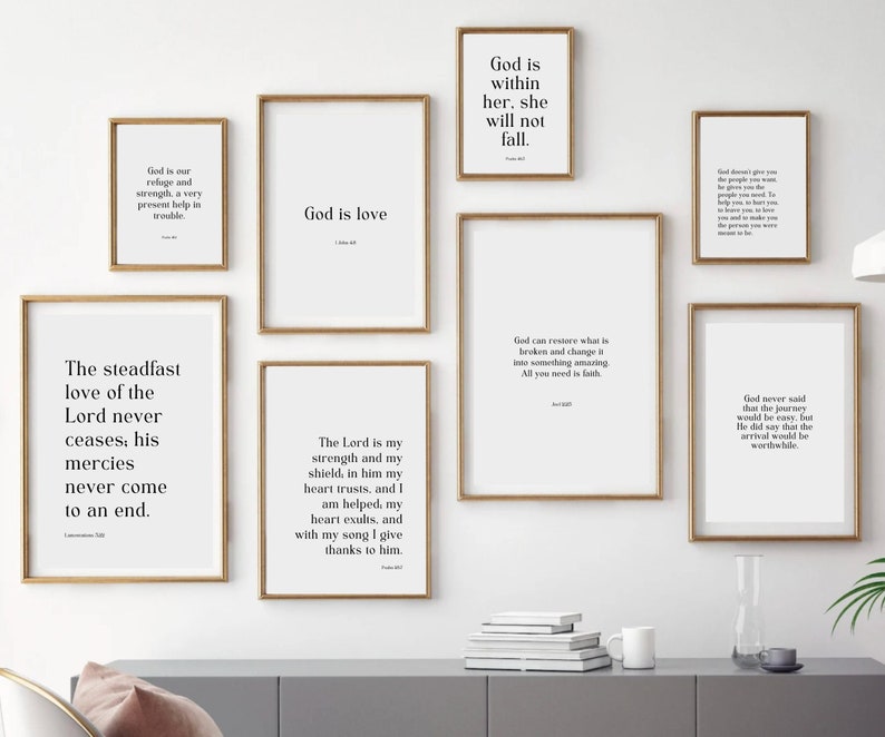 Modern Scripture Wall Art Set of 10 Psalms Prints Psalms - Etsy