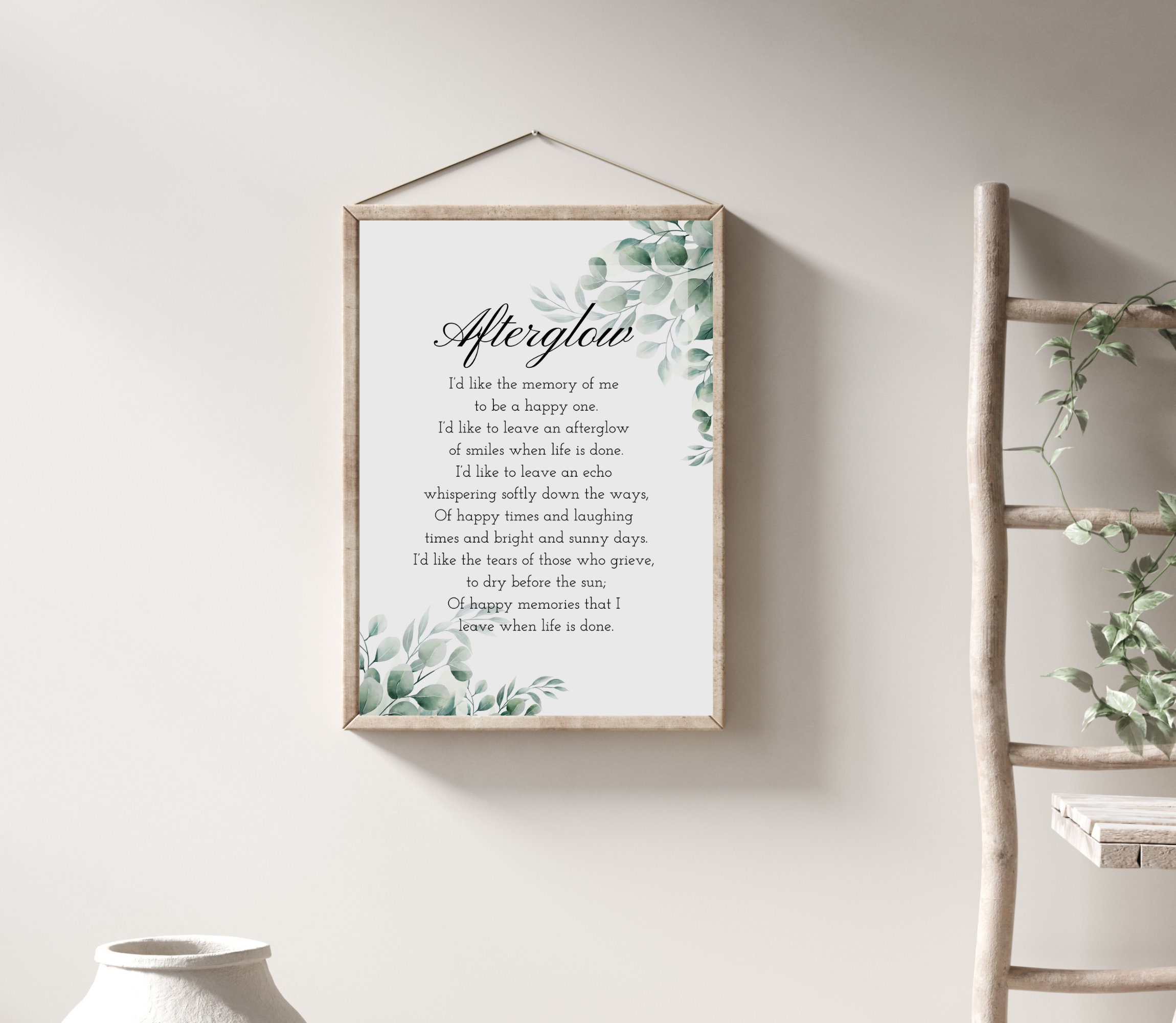 Afterglow Poem, Funeral Poem, Lost Loved One Poem, in Memory Of, Grief ...