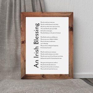 An Irish Blessing Poem Ready to Print, Celebration of Life Poem ...
