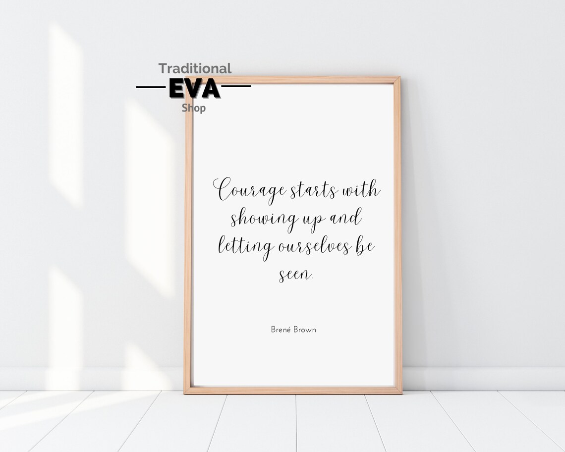 Brene Brown Quotes 6 Piece Wall Art Strong Back. Soft Front - Etsy