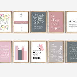 Home Office Set of 10 Prints, Office Wall Decor, Home Office Decor ...