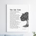 Oak Tree Poem Nature Wall Art Inspirational Art Print - Etsy