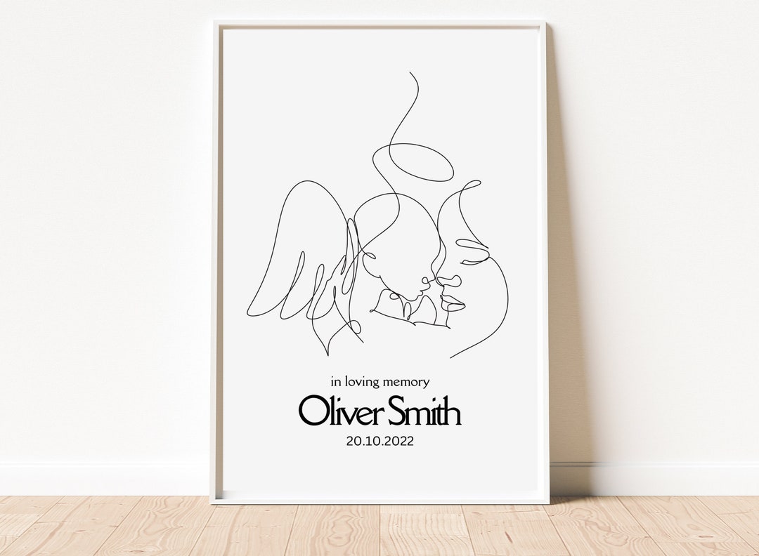 Stillbirth Custom Birth Poster, Angel Baby Memorial, Angel Baby Poster ...