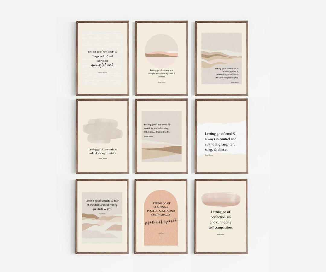 Brene Brown Quotes 10 Piece Wall Art, Strong Back. Soft Front Wild ...