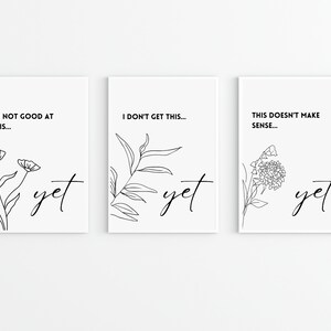 Power of yet Posters Digital Download | Classroom Wall Art ...