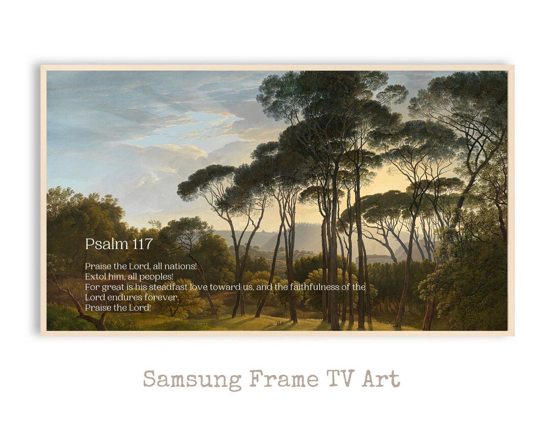 Psalm 117 Praise the Lord Samsung Frame TV Art, Bible Verse Quote ...