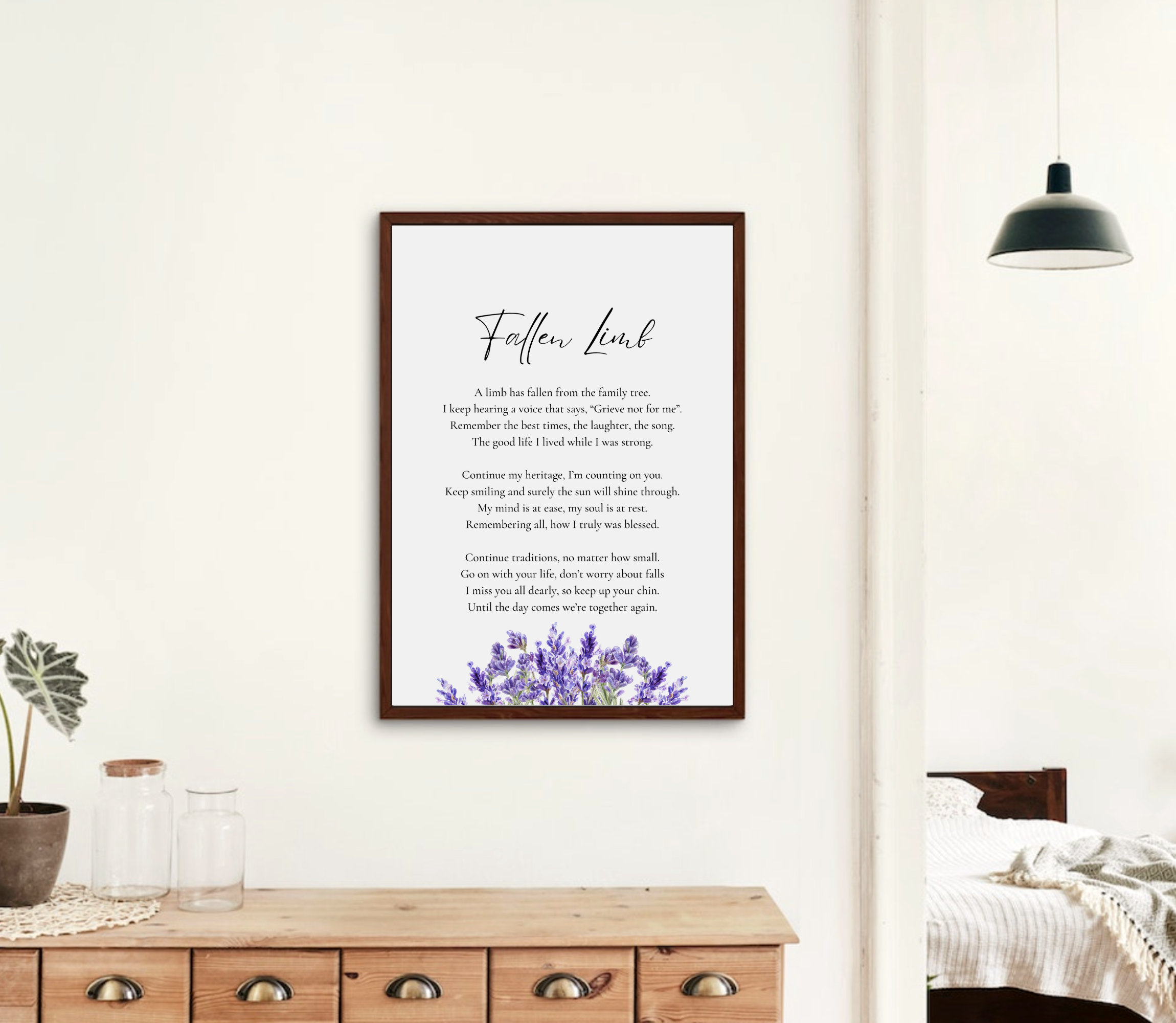 Fallen Limb Memorial Poem. Celebration of Life Funeral - Etsy