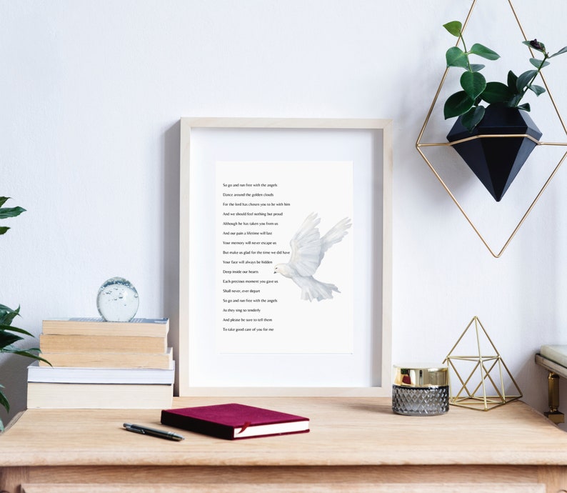 So Go and Run Free Memorial Poem. Celebration of Life Funeral - Etsy UK