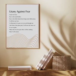 Litany Against Fear | Fear is the Mind-killer | Frank Herbert ...