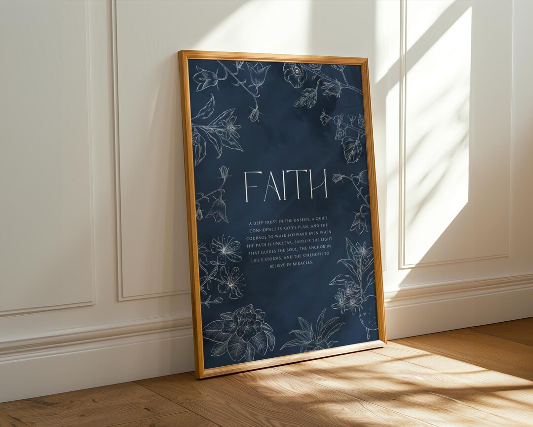 Faith Definition Wall Art | Christian Home Decor | Inspirational ...