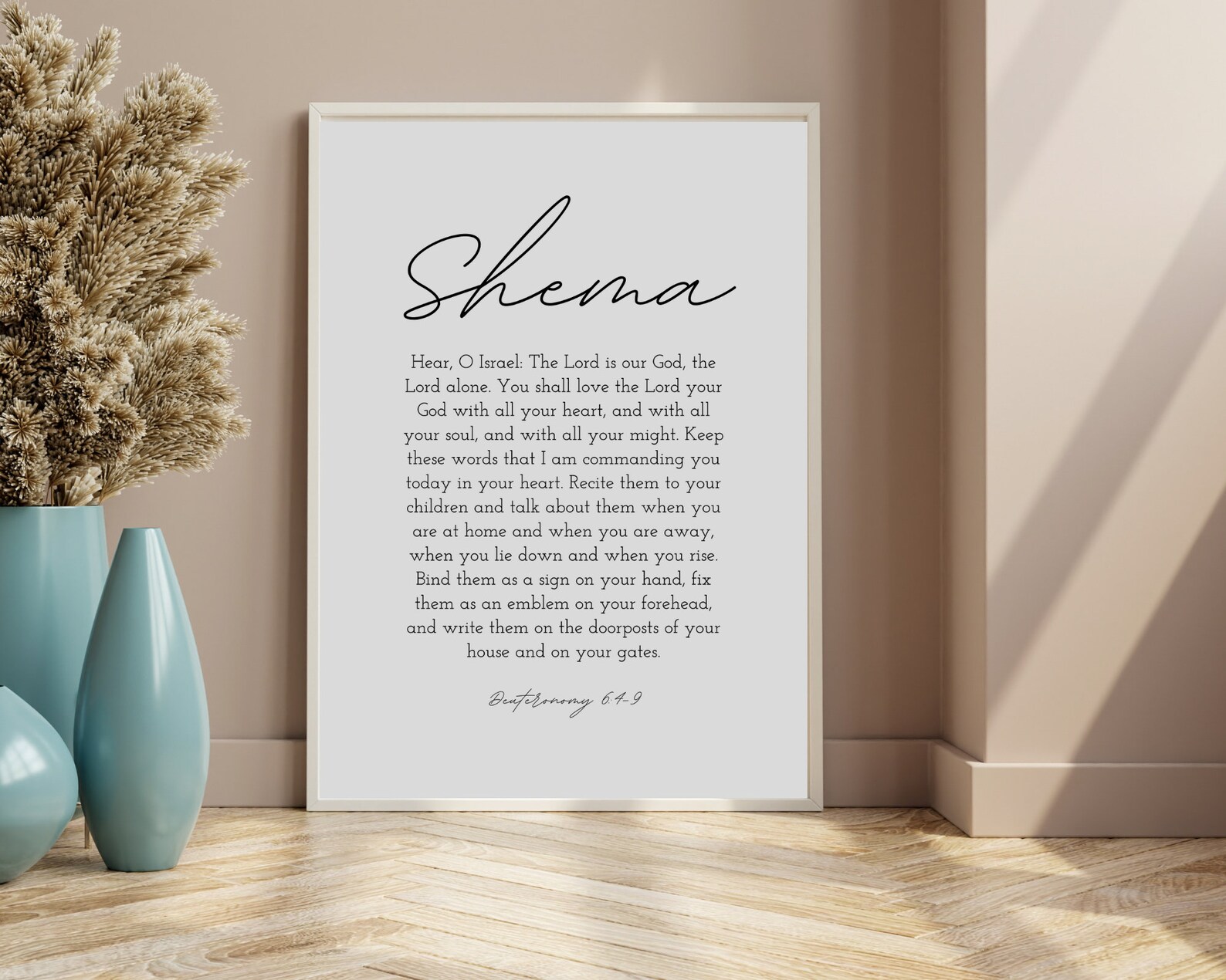 Shema Israel Bible Verse Print, Modern Christian Wall Art (digital ...
