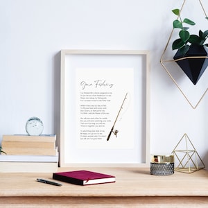 Gone Fishing Poem Ready to Print, Celebration of Life Poem for ...