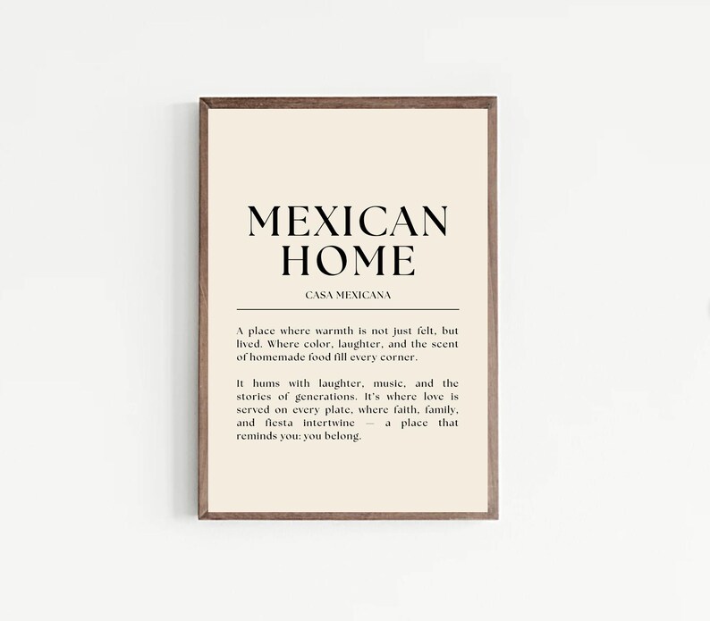 Mexican Home Definition Art Print: Hispanic Culture Decor (digital ...