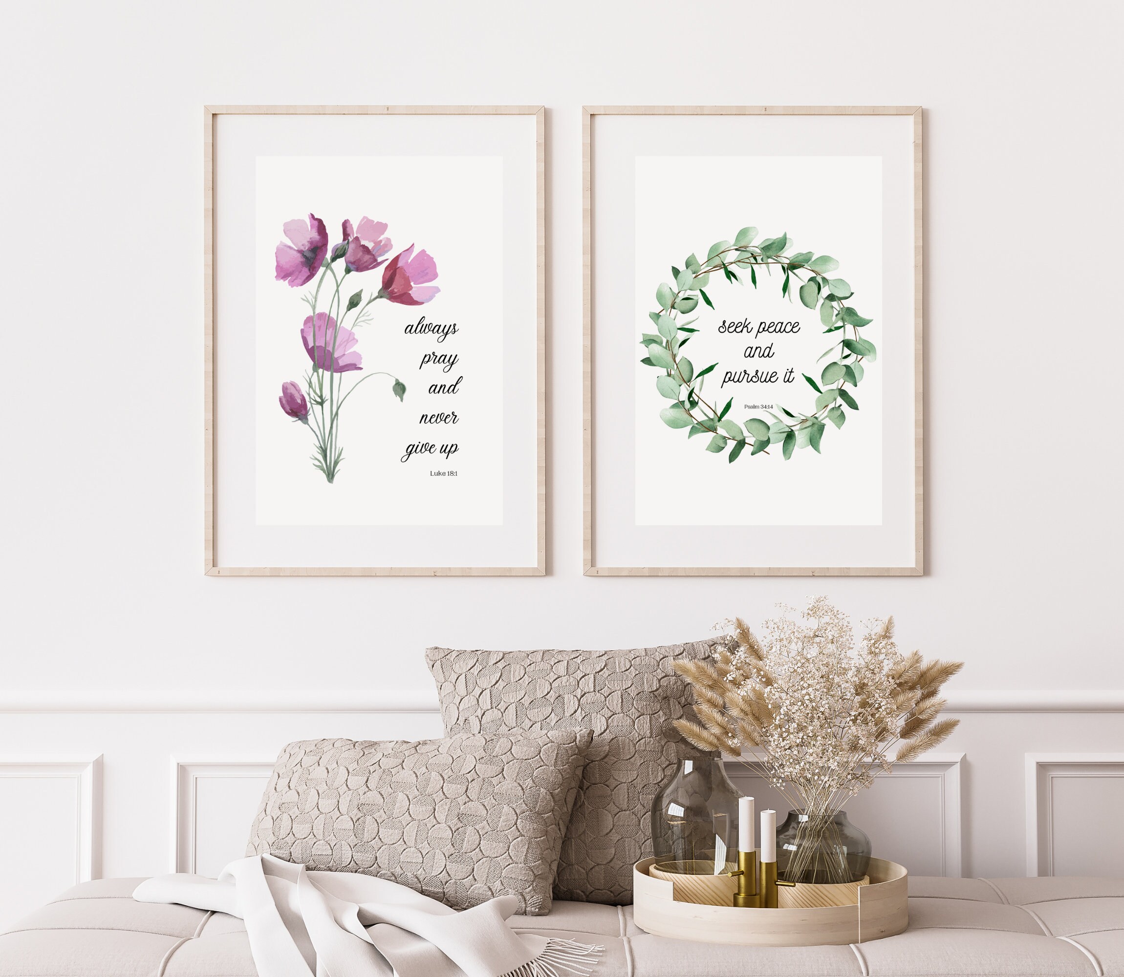 Modern Scripture Wall Art Set of 15 Psalms Prints Psalms - Etsy