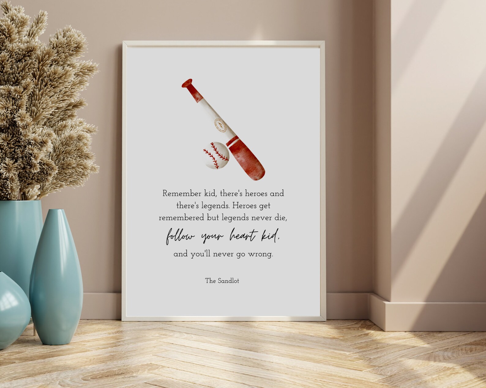 The Sandlot Quote. Nursery Quote Print. Boys Room Wall Art. Baseball ...