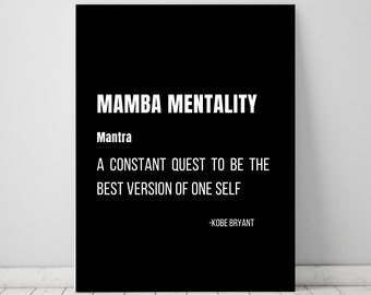 Mamba Mentality Art - Etsy
