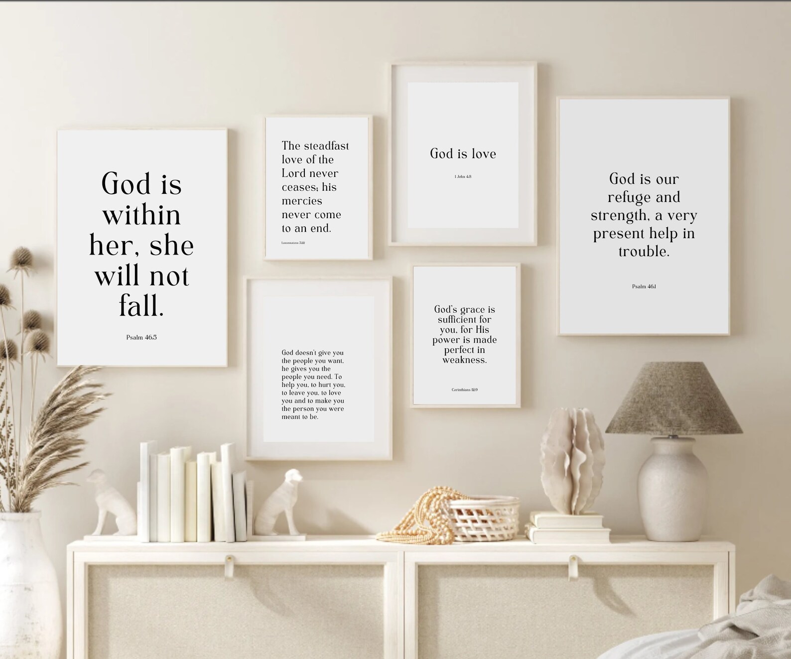 Modern Scripture Wall Art, Set of 10 Psalms Prints, Psalms Bible Verse ...
