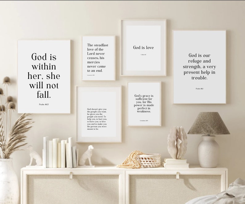 Modern Scripture Wall Art Set of 10 Psalms Prints Psalms - Etsy