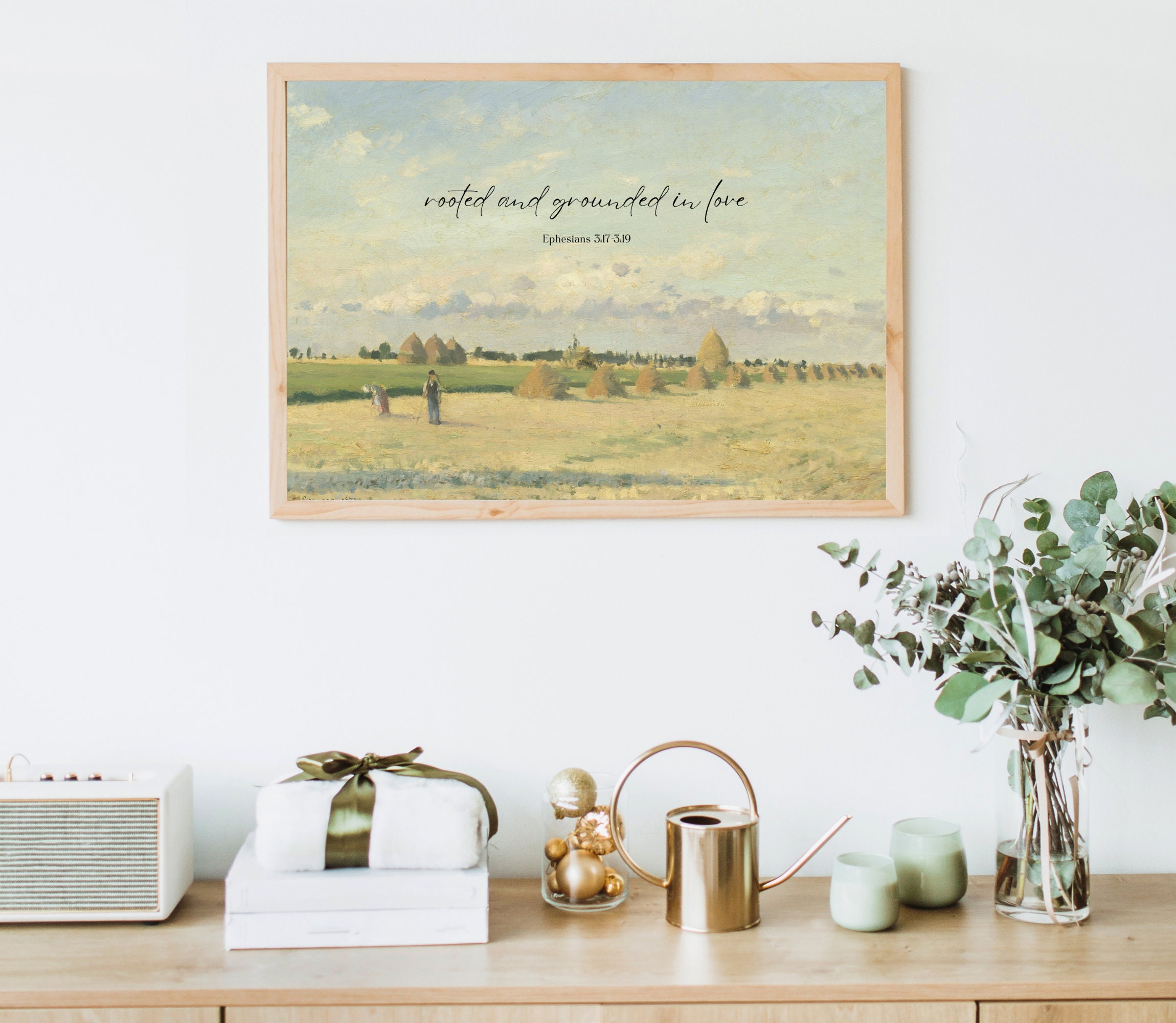 Rooted Grounded Printable Wall Art, Modern Scripture, Farmhouse, Mother ...