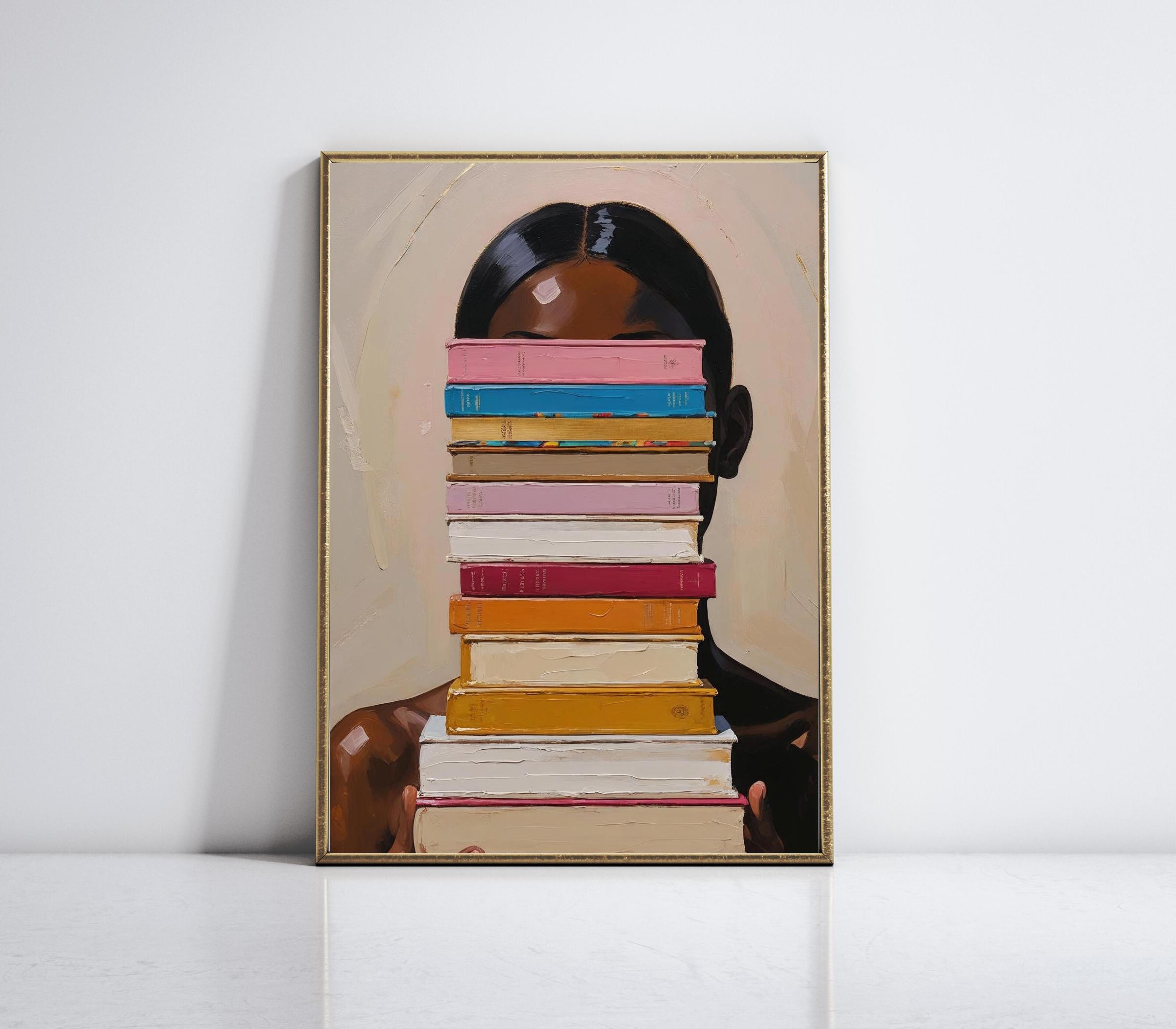 Black Woman Reading Print: Abstract Feminine Art (digital Download) - Etsy