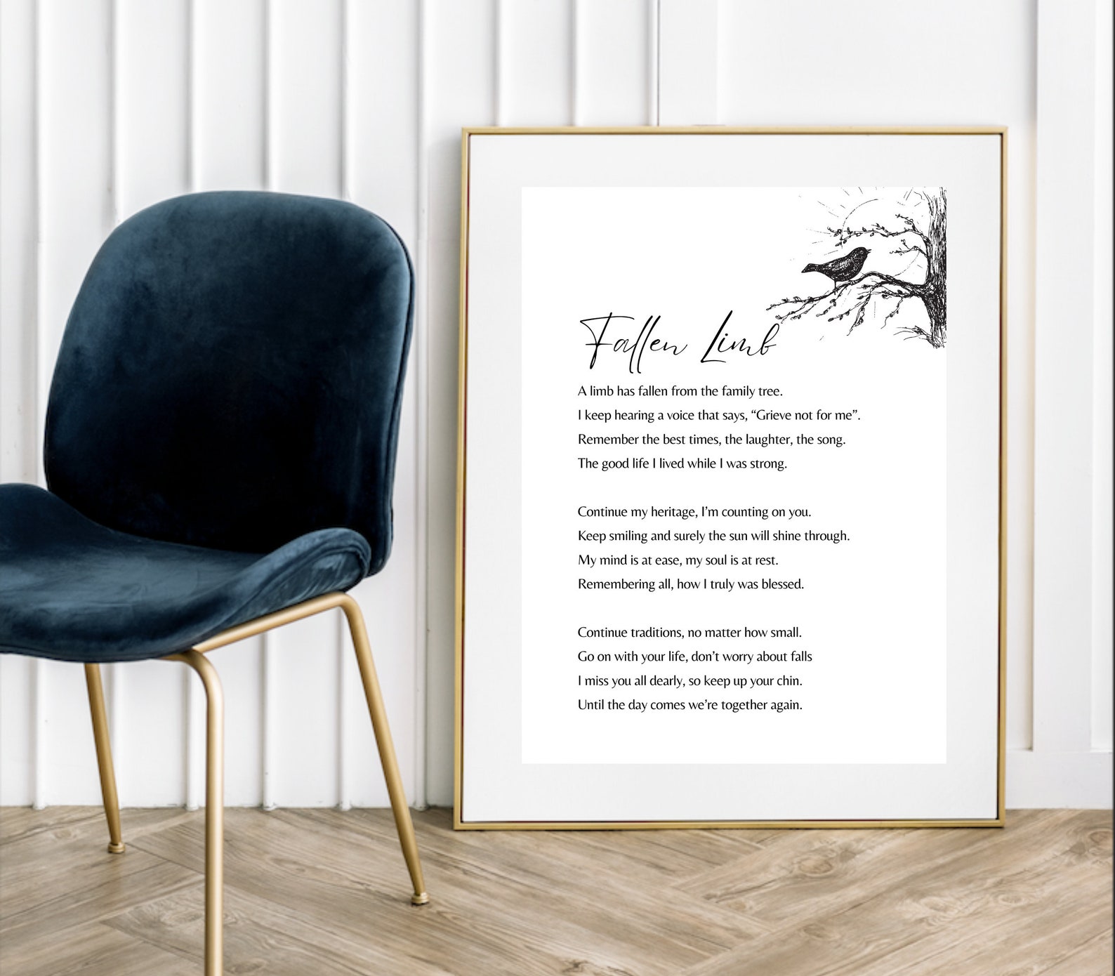 Fallen Limb Memorial Poem. Celebration of Life, Funeral Remembrance ...