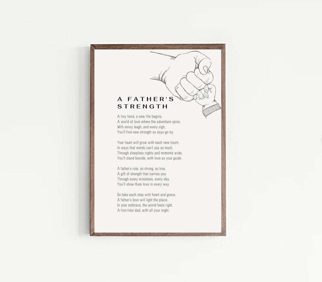 A Father's Strength | Inspirational Poem for First-time Dads | Digital ...