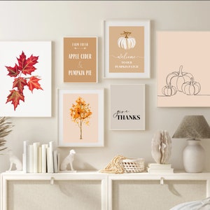 Fall Painting Set of 10 Prints, Fall Printable Art, Fall Wall Art ...