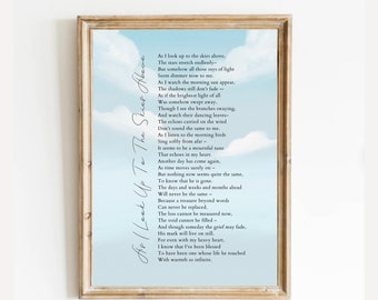 As I Sit in Heaven, Printable Poem, Digital Download, Grief Quote, A ...