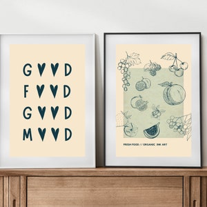 Kitchen Print Set of 11 PRINTABLES | Kitchen Wall Art | Kitchen Gallery ...