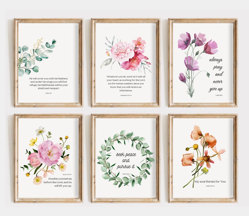 Modern Scripture Wall Art Set of 15 Psalms Prints Psalms - Etsy
