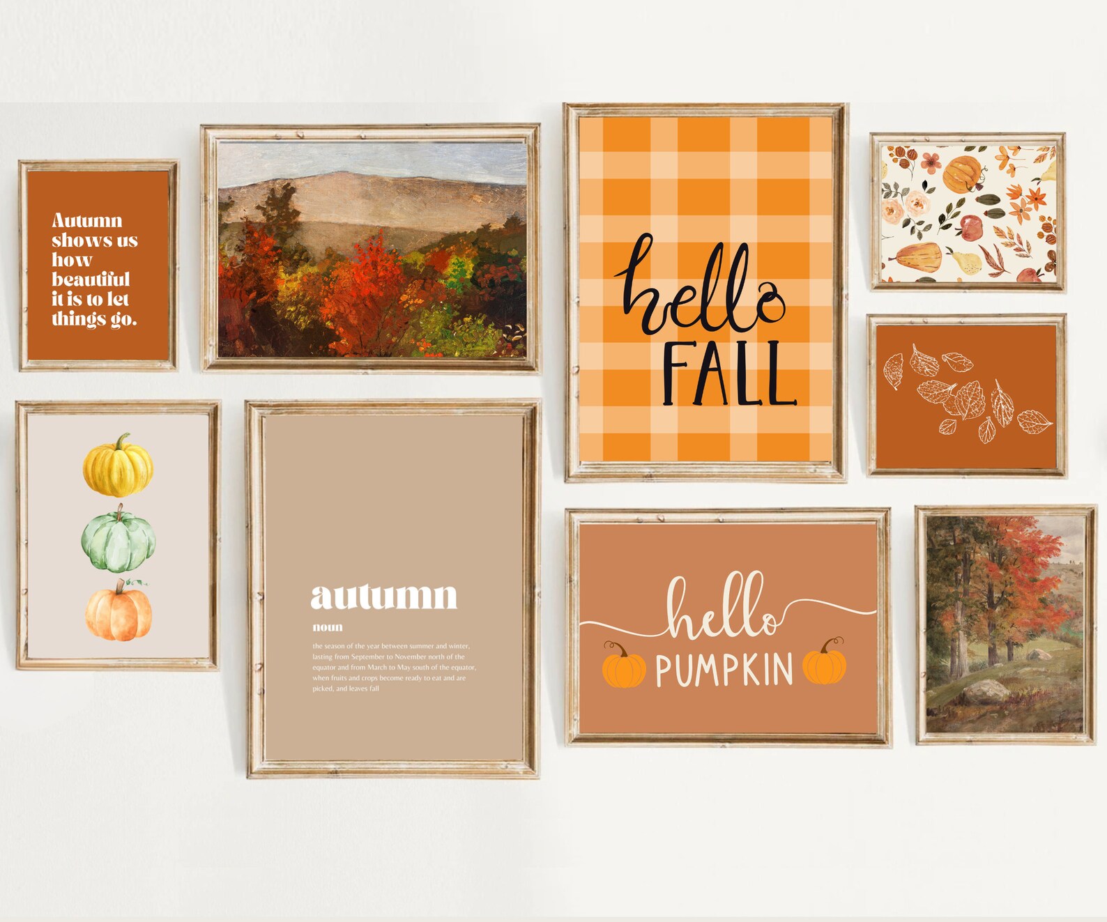 Fall Painting Set of 10 Prints, Fall Printable Art, Fall Wall Art ...