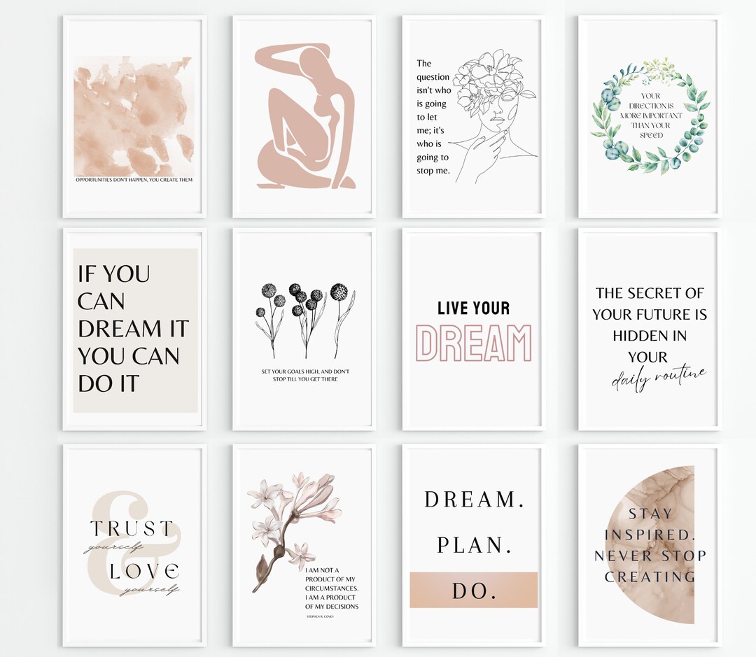 Office Wall Art | Set of 20 PRINTABLES | Home Office Decor | Home ...