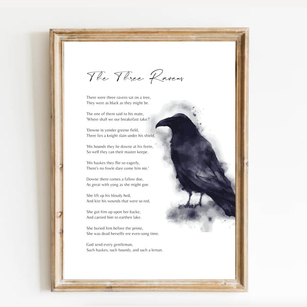 The Raven Poem - Etsy