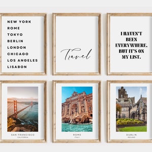 Travel Gallery Wall Set of 15 PRINTABLES | Home Office Decor | Traveler ...