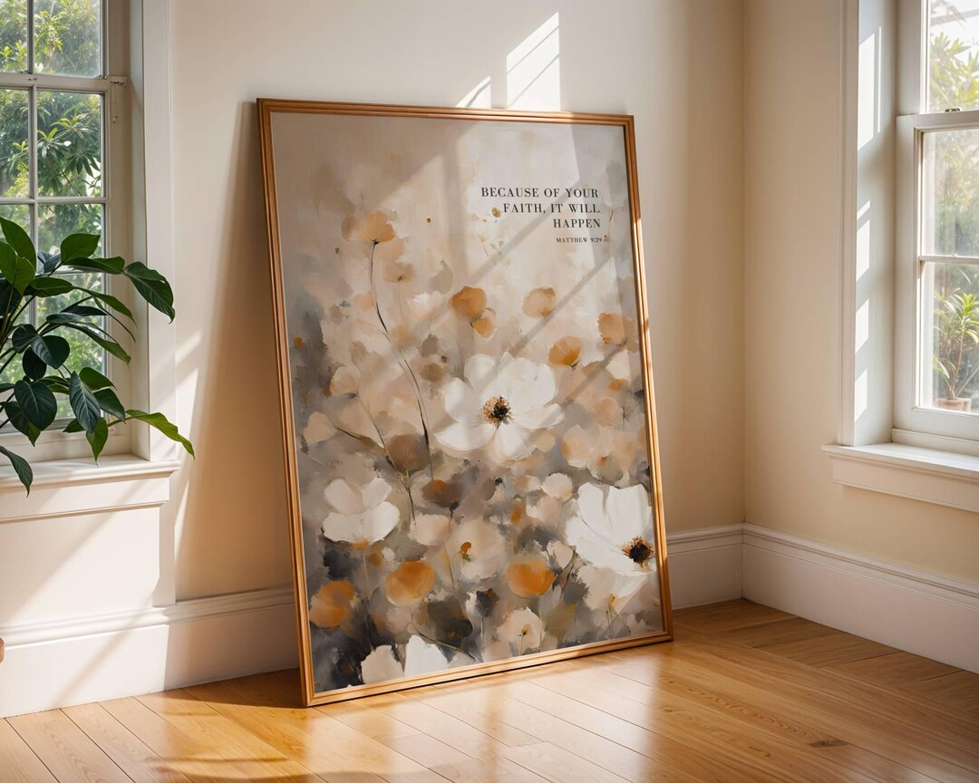 Christian Floral Because of Your Faith, It Will Happen Matthew 9:29 ...