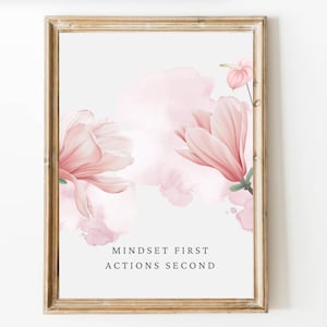 Office Wall Art | Set of 18 PRINTABLES | Home Office Decor | Pink ...