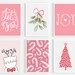 20 Prints, PINK Christmas Wall Art, Digital Download, Winter Gallery ...