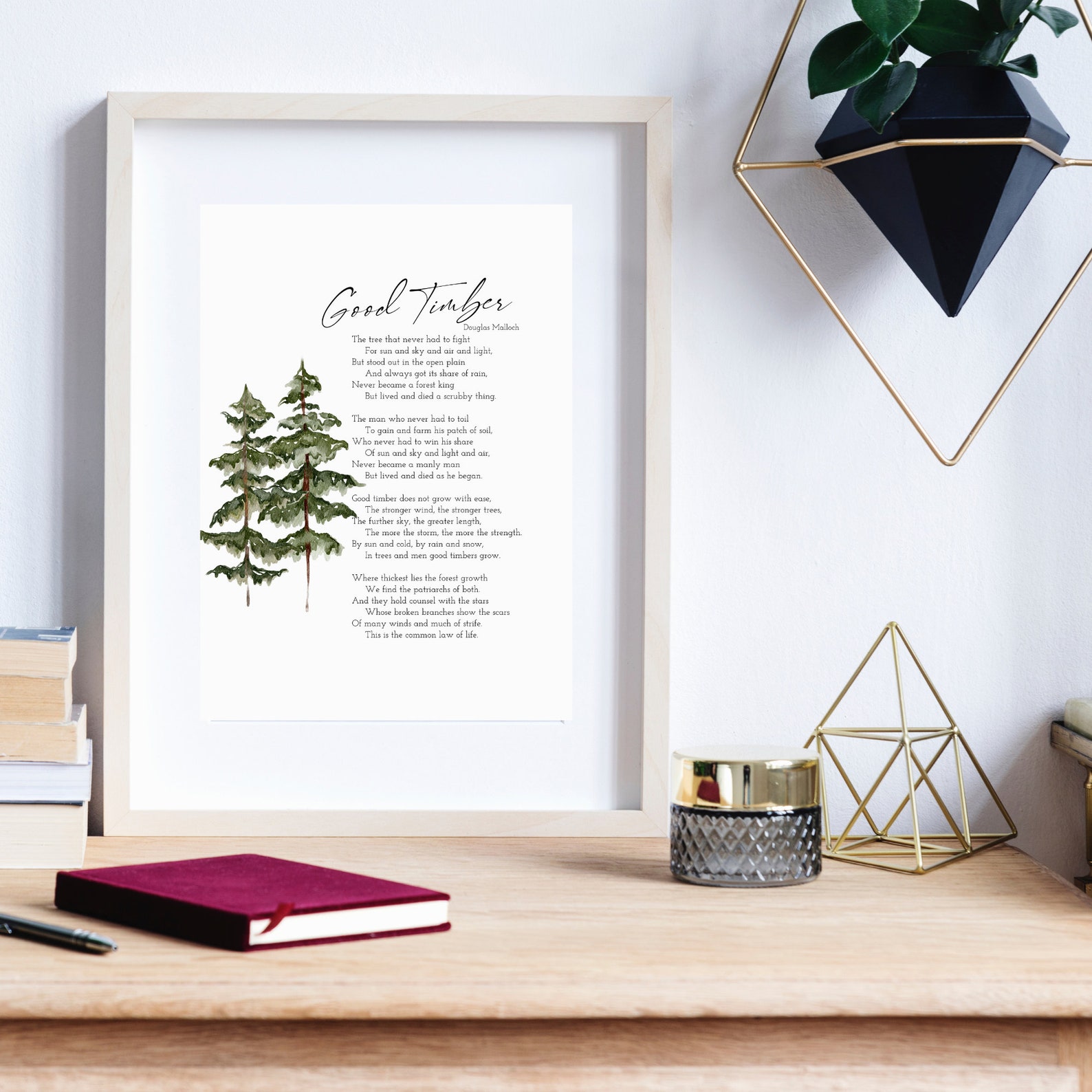 Good Timber Poem LDS Gift Thomas S Monson Mormon Quote - Etsy