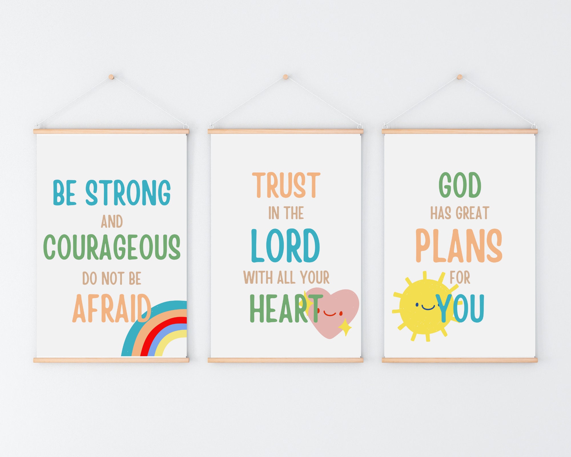 Kids Bible Verse Scripture Poster Wall Art Church Sunday - Etsy