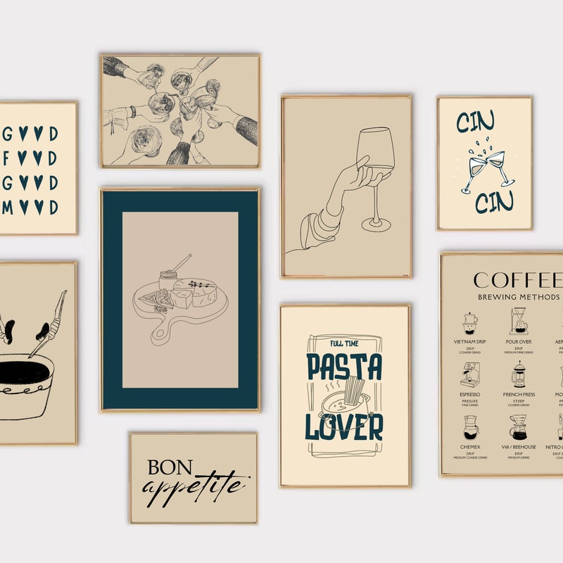 Kitchen Print Set - Etsy