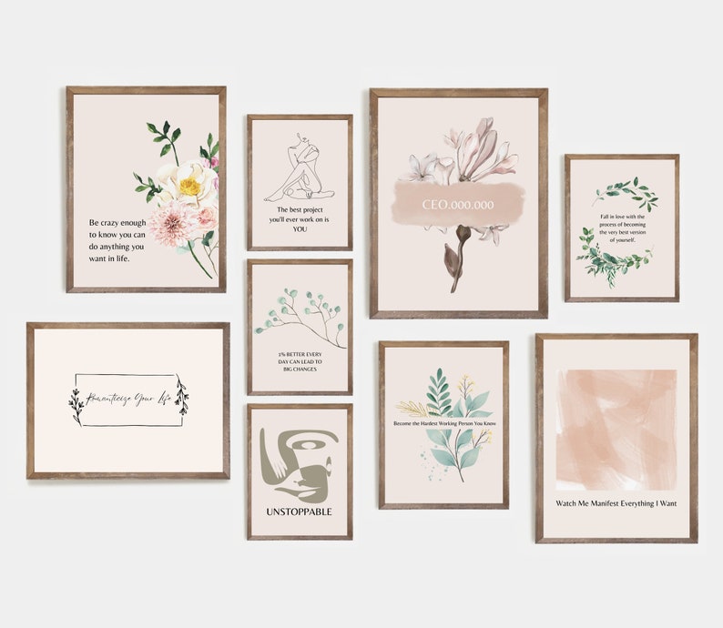 Office Wall Art | Set of 15 PRINTABLES | Home Office Decor | Home ...