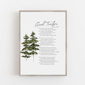 Good Timber Poem LDS Gift, Thomas S Monson Mormon Quote, Douglas ...