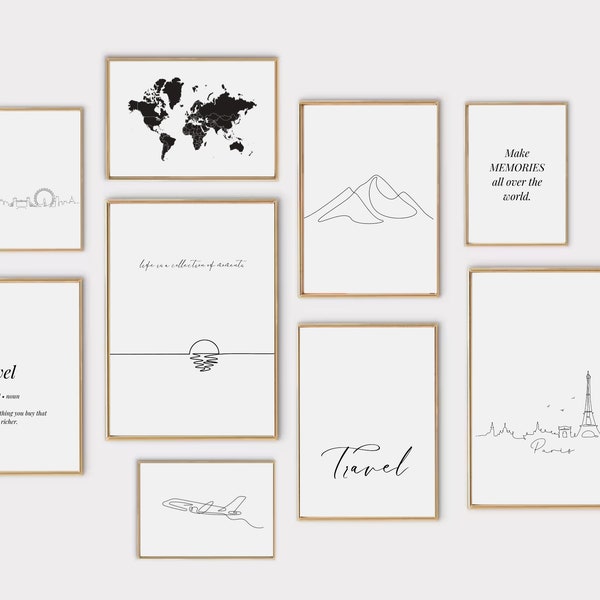 Travel Gallery Wall Set - Etsy