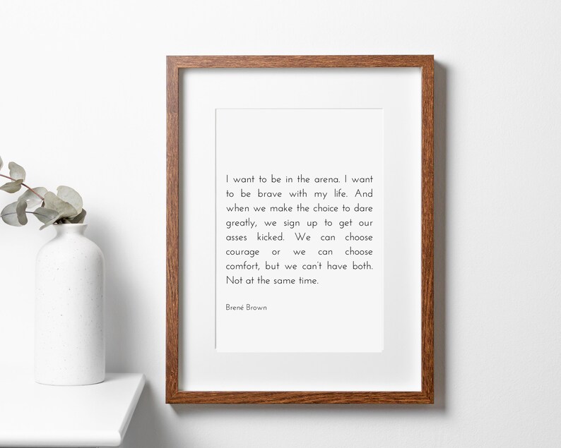 Brene Brown Quotes 6 Piece Wall Art Strong Back. Soft Front - Etsy