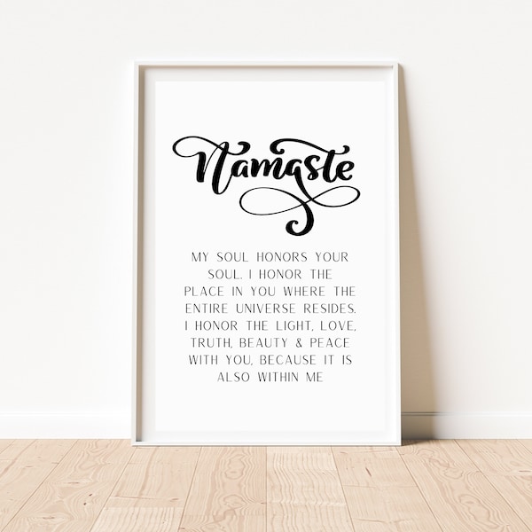 Namaste Poster - Etsy