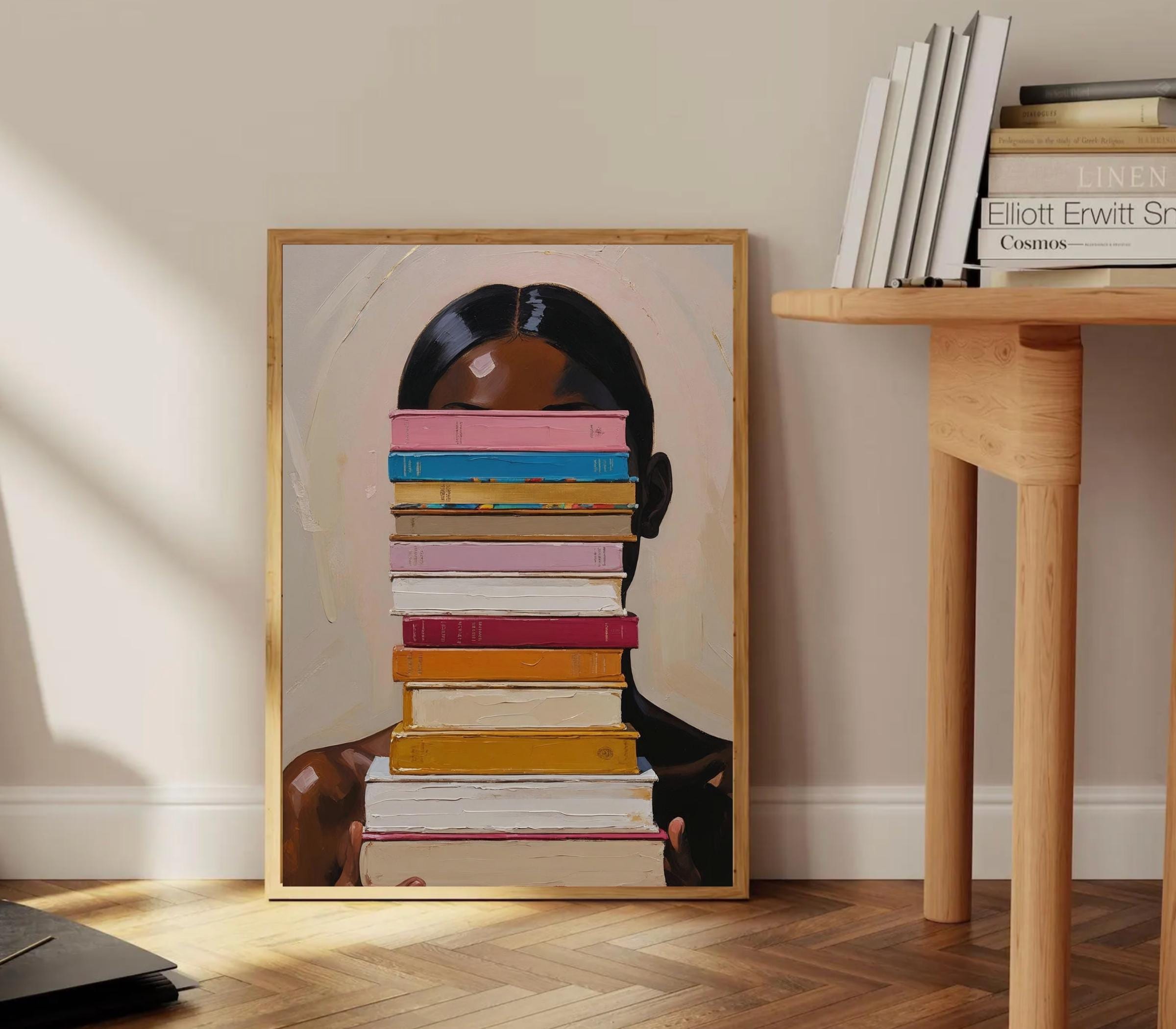 Black Woman Reading Print: Abstract Feminine Art (digital Download) - Etsy