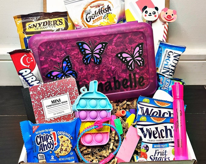 Back to School Gift Box - Custom School Care Package - Custom Pencil ...